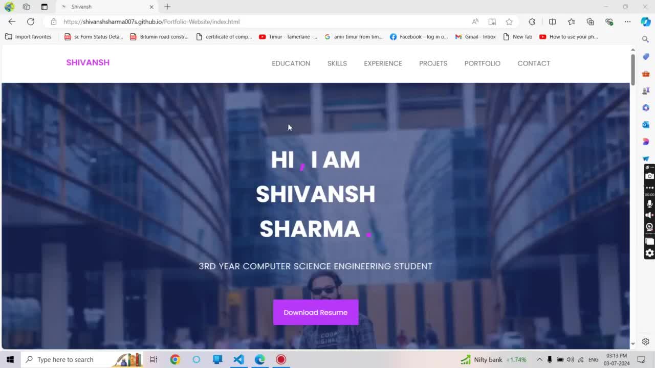 Shivansh Sharma on LinkedIn: #personalwebsite #portfolio #resume # ... Shivansh Sharma on LinkedIn: #personalwebsite #portfolio #resume # ...