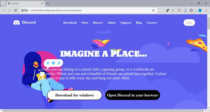 Designing a Discord website template using HTML, CSS, and Bootstrap ... Designing a Discord website template using HTML, CSS, and Bootstrap ...