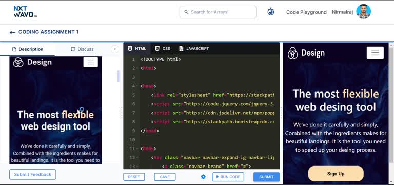 Nirmalraj s on LinkedIn: #30daysofcode #nxtwave #ccbp #html #css #bootstrap Nirmalraj s on LinkedIn: #30daysofcode #nxtwave #ccbp #html #css #bootstrap