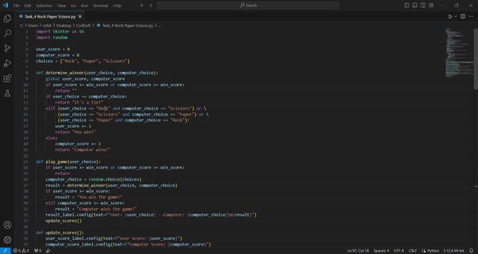 Rohith C S on LinkedIn: #codsoft #internship #pythonprogramming # ... Rohith C S on LinkedIn: #codsoft #internship #pythonprogramming # ...