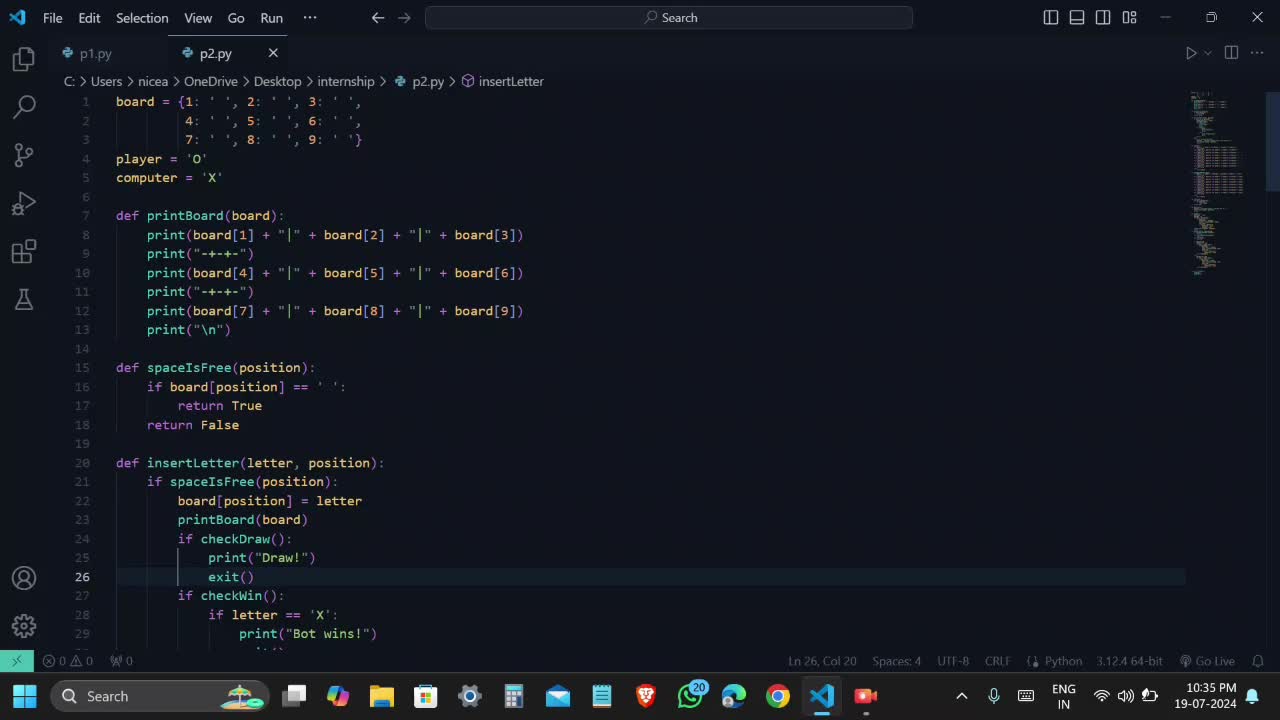 Arpit Kumar Rawat on LinkedIn: Task 2 completed: Tic Tac Toe Project at ... Arpit Kumar Rawat on LinkedIn: Task 2 completed: Tic Tac Toe Project at ...