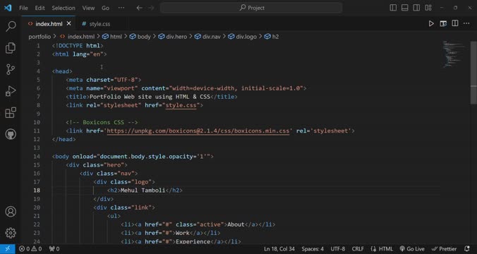 Mehul Tamboli on LinkedIn: #bharatintern #html #css # ... Mehul Tamboli on LinkedIn: #bharatintern #html #css # ...