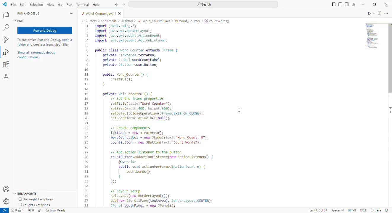 Karthik Konkimalla on LinkedIn: #javaprogramming #codealpha #wordcounter Karthik Konkimalla on LinkedIn: #javaprogramming #codealpha #wordcounter