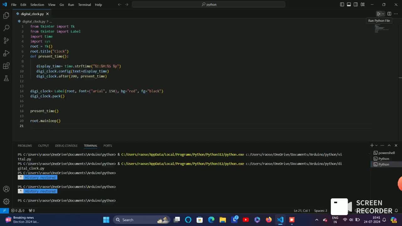 Belamkar Vittal rao on LinkedIn: #python #coding #techprojects # ... Belamkar Vittal rao on LinkedIn: #python #coding #techprojects # ...