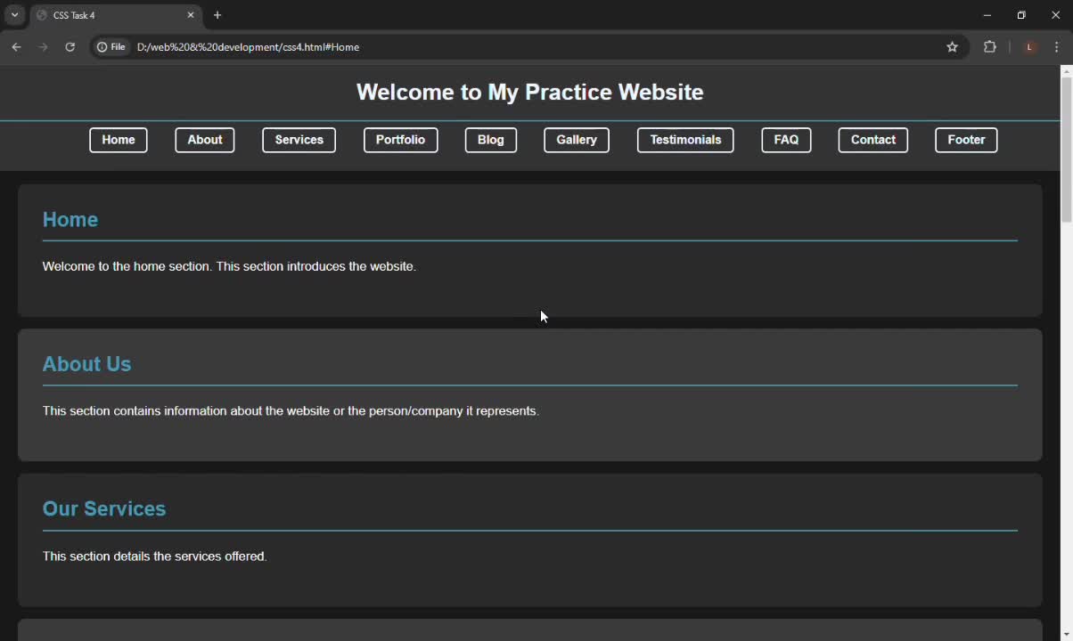 Laraib Ahmed on LinkedIn: CSS Task 4 My Practice Website Ifra Shamim ... Laraib Ahmed on LinkedIn: CSS Task 4 My Practice Website Ifra Shamim ...