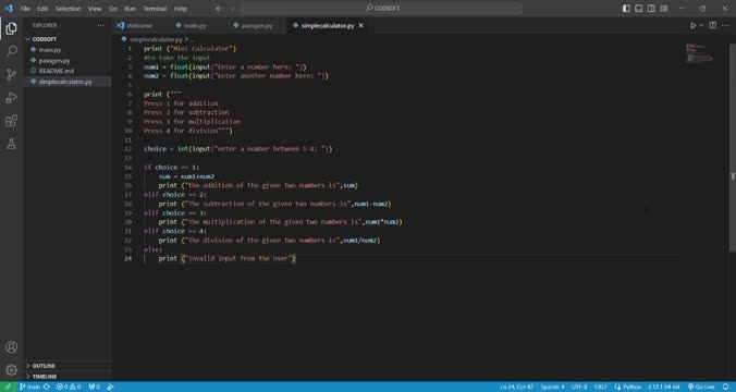 Srishti Rani on LinkedIn: #codsoft #internship #pythonprogramming Srishti Rani on LinkedIn: #codsoft #internship #pythonprogramming