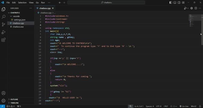 Vashudev Tyagi on LinkedIn: #cplusplus #chatbot #programming # ... Vashudev Tyagi on LinkedIn: #cplusplus #chatbot #programming # ...