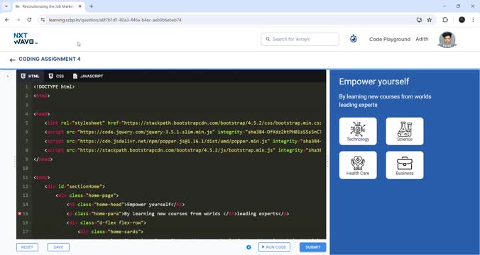 Adith K Anil on LinkedIn: #css #html #nxtwave #learning #coding # ... Adith K Anil on LinkedIn: #css #html #nxtwave #learning #coding # ...