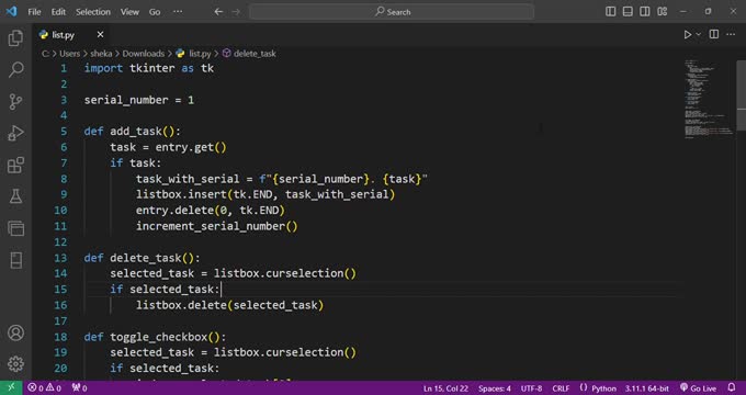 NAGA PRANAV. K on LinkedIn: To do list using python programming 1st ... NAGA PRANAV. K on LinkedIn: To do list using python programming 1st ...