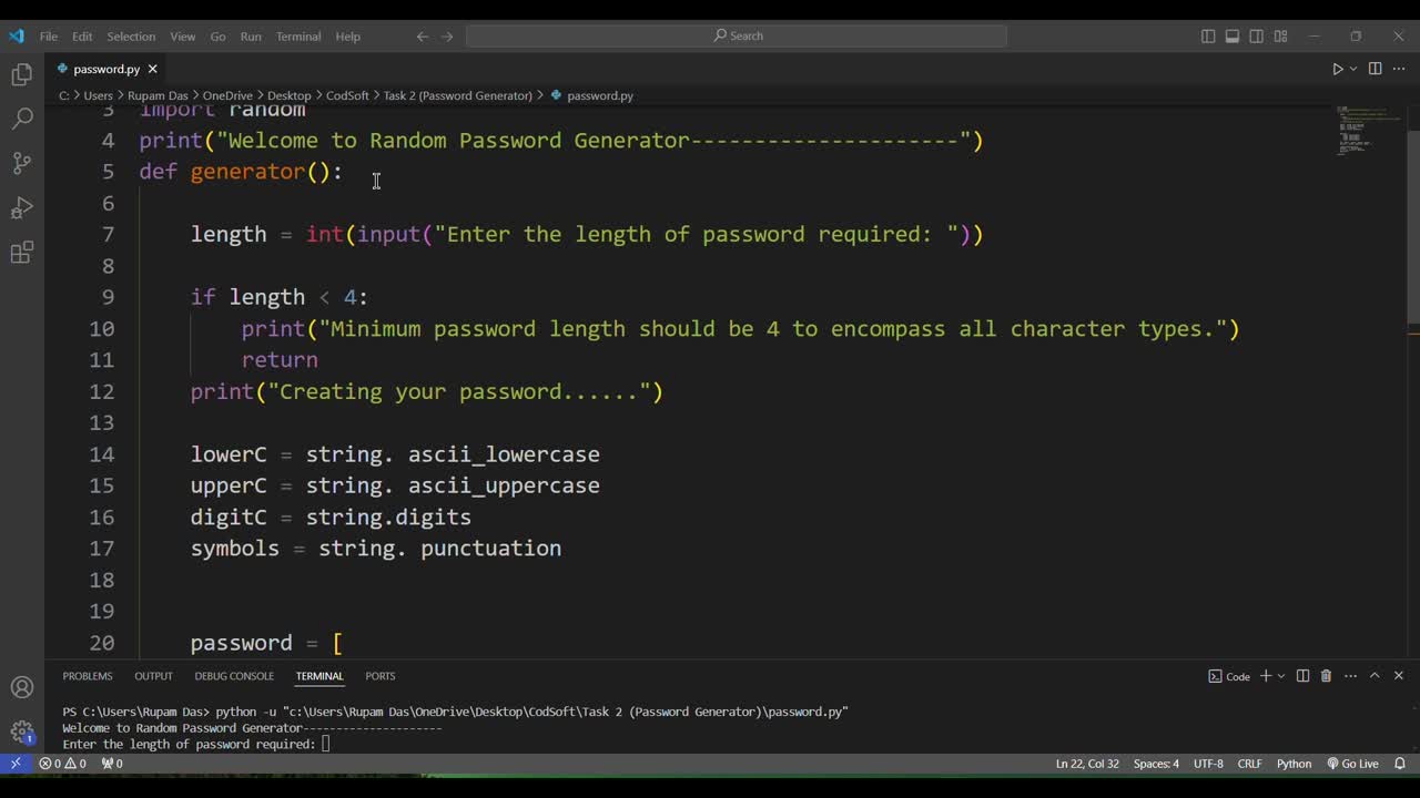 Rupam Das on LinkedIn: #python #gorwth #internship #task2 #codding Rupam Das on LinkedIn: #python #gorwth #internship #task2 #codding