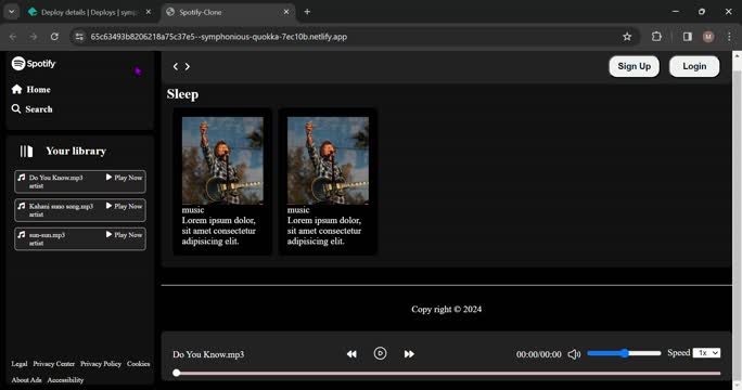 🎶 Launching my Spotify Clone project! 🎶 Enjoy the joy of music with ... 🎶 Launching my Spotify Clone project! 🎶 Enjoy the joy of music with ...