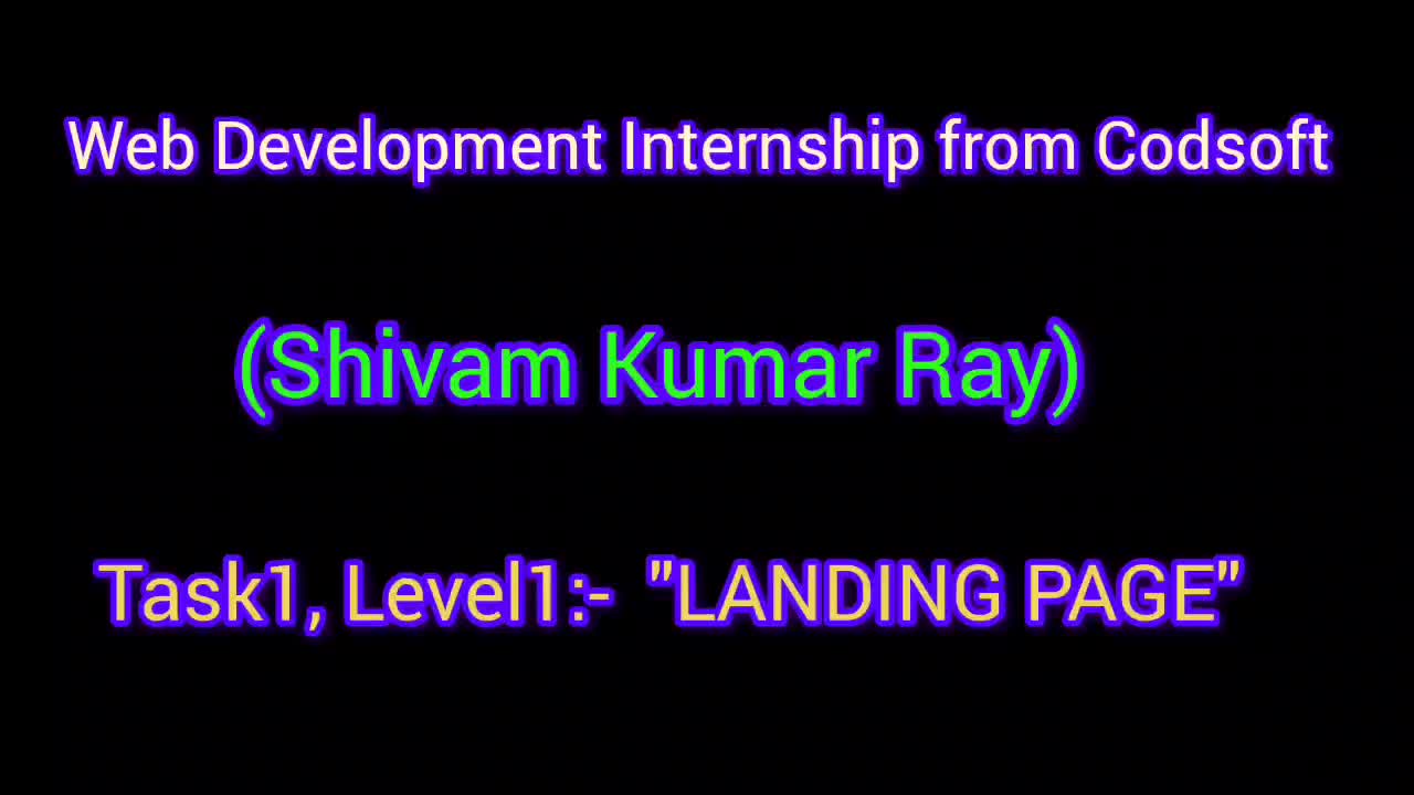 Shivam kumar Ray on LinkedIn: #webdevelopment #internship #codsoft # ... Shivam kumar Ray on LinkedIn: #webdevelopment #internship #codsoft # ...