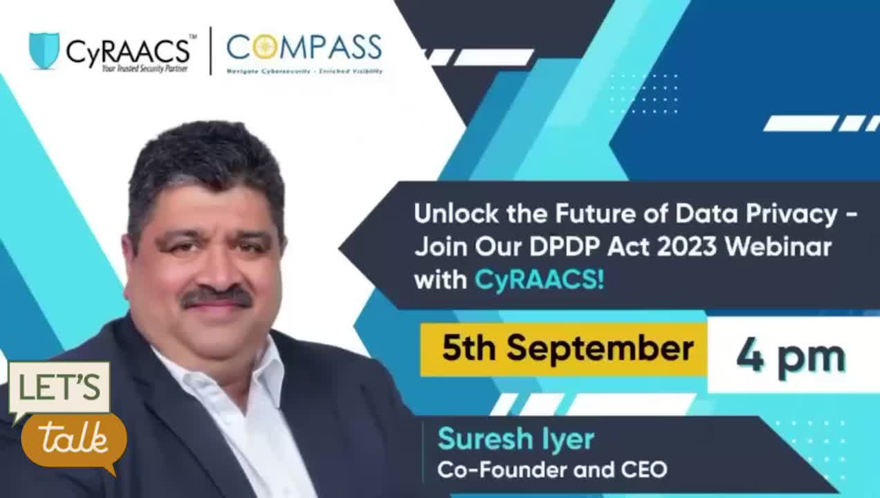 Venkateshwaran Prabhakaran on LinkedIn: #webinar #privacy #dpdpa Venkateshwaran Prabhakaran on LinkedIn: #webinar #privacy #dpdpa