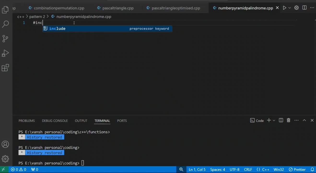 Vansh Verma on LinkedIn: #cpp #dsa #patternprinting #codingchallenge # ... Vansh Verma on LinkedIn: #cpp #dsa #patternprinting #codingchallenge # ...