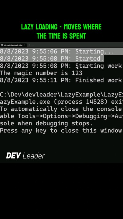 Lazy and lazy initialization don't guarantee a time reduction | Nick ... Lazy and lazy initialization don't guarantee a time reduction | Nick ...