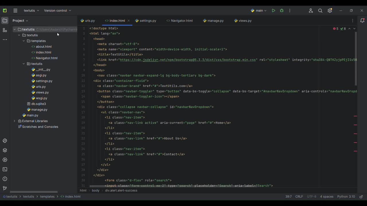 Aadarsh Wadile on LinkedIn: #django #bootstrap #python #github Aadarsh Wadile on LinkedIn: #django #bootstrap #python #github