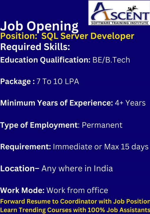 Ascent Software Training Institute on LinkedIn: #sql #sqlserver # ... Ascent Software Training Institute on LinkedIn: #sql #sqlserver # ...