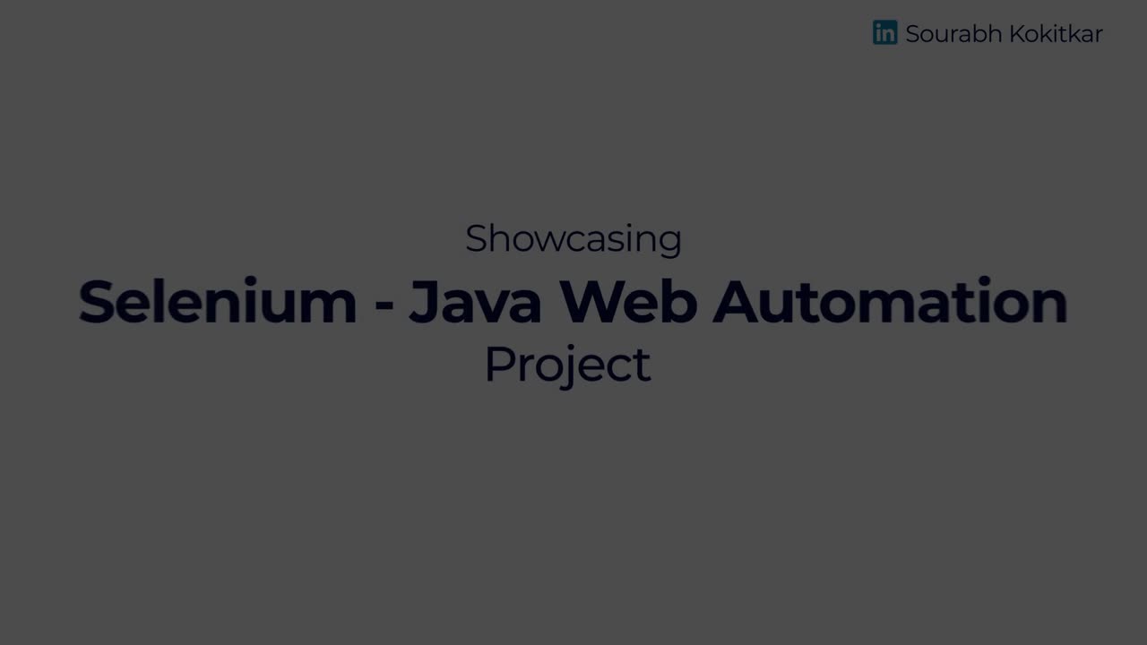 Sourabh Kokitkar on LinkedIn: #selenium #java #testautomation # ... Sourabh Kokitkar on LinkedIn: #selenium #java #testautomation # ...