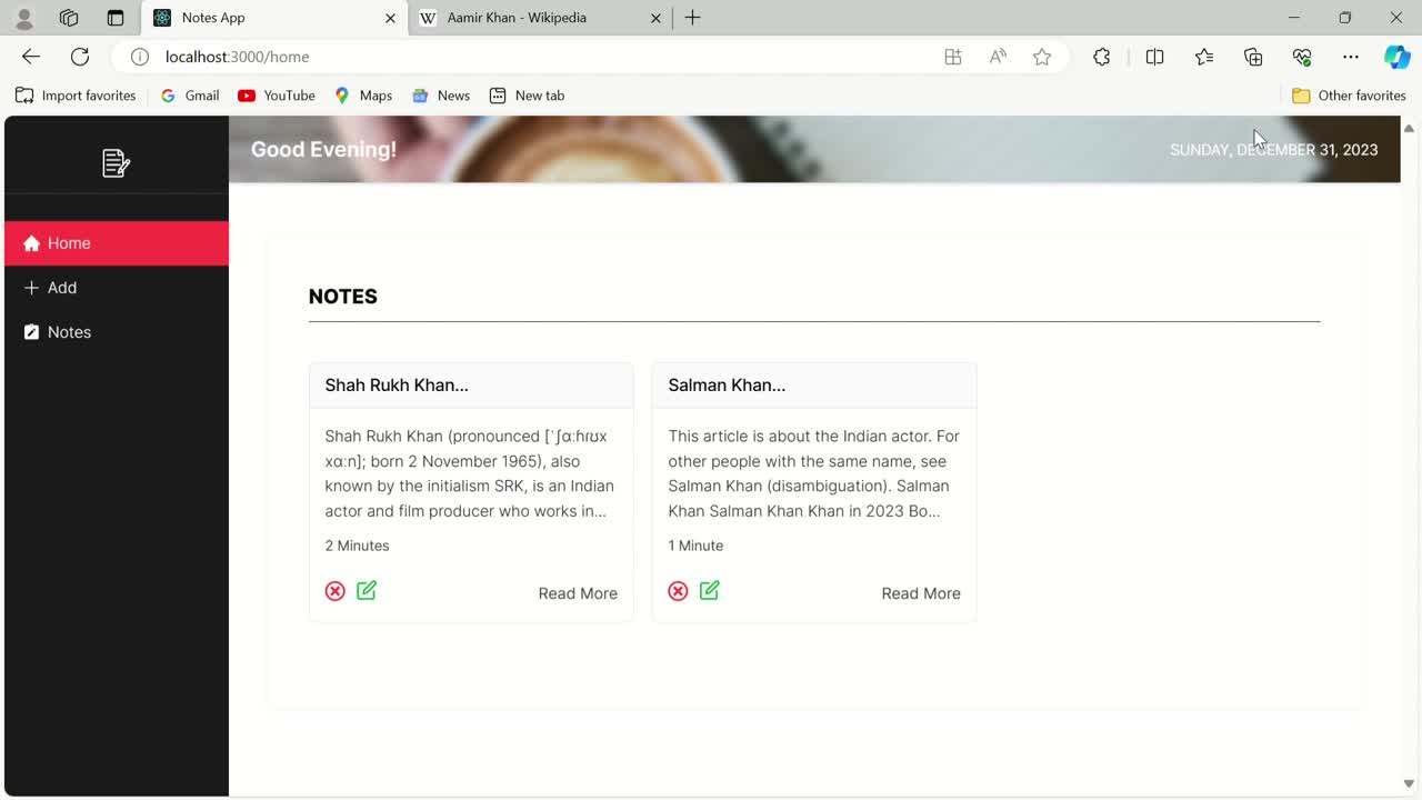Mohd Anas Maroof on LinkedIn: #react #redux #sass #noteapp #opensource Mohd Anas Maroof on LinkedIn: #react #redux #sass #noteapp #opensource