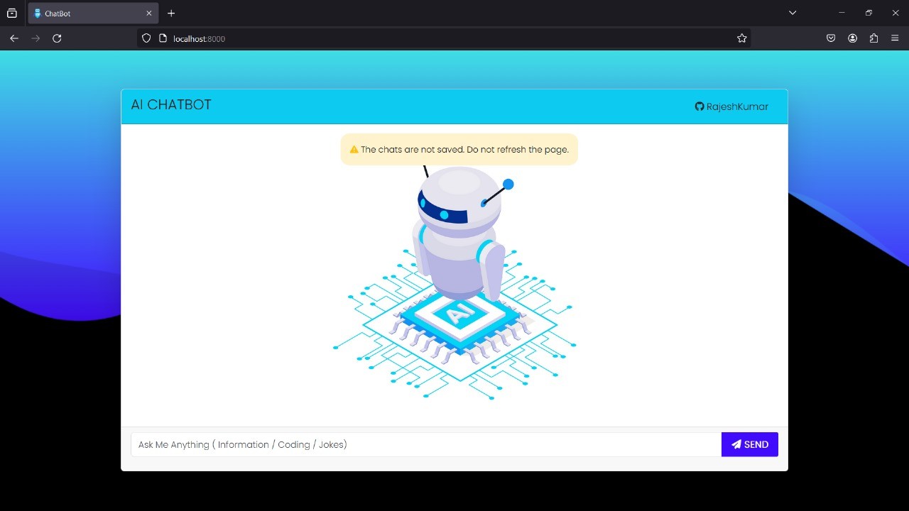 Rajesh Kumar on LinkedIn: #chatgpt #chatbot #django #python #chatgptai ... Rajesh Kumar on LinkedIn: #chatgpt #chatbot #django #python #chatgptai ...
