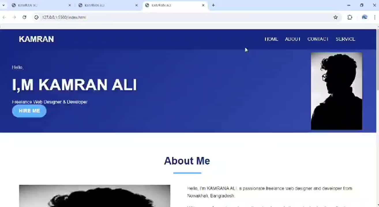 kamran bhangwar on LinkedIn: Simple ProTFolio HTML ND CSs With Responsive kamran bhangwar on LinkedIn: Simple ProTFolio HTML ND CSs With Responsive