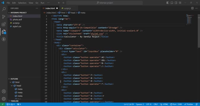 Sandip Rajput on LinkedIn: #task1 #internpe #calculator #javascript # ... Sandip Rajput on LinkedIn: #task1 #internpe #calculator #javascript # ...
