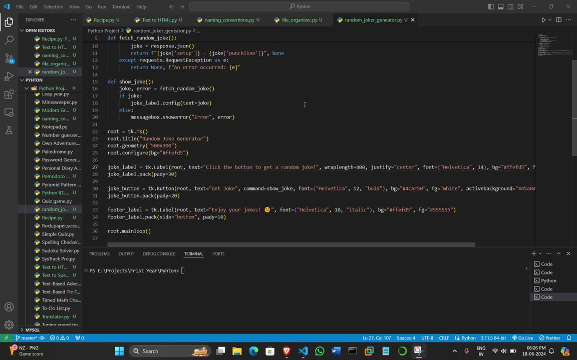 Raksith S S on LinkedIn: #python #gui #programming #tech #coding #jokes ... Raksith S S on LinkedIn: #python #gui #programming #tech #coding #jokes ...