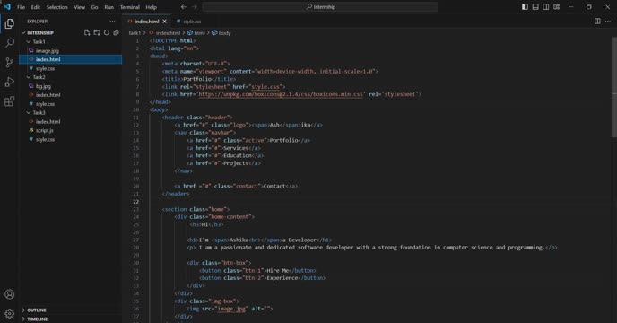 Ashika M on LinkedIn: #codsoft #internship #html #css Ashika M on LinkedIn: #codsoft #internship #html #css