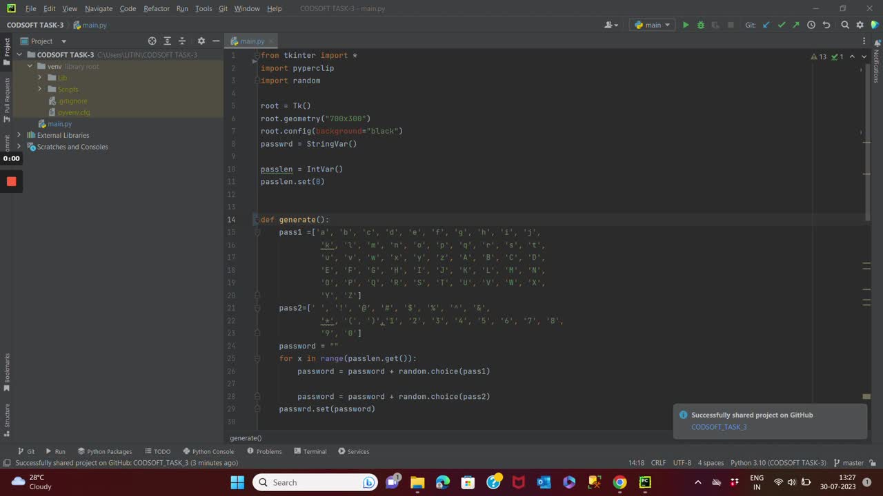 Litin Ommi on LinkedIn: #pythonprogramming #codsoft #codsoft # ... Litin Ommi on LinkedIn: #pythonprogramming #codsoft #codsoft # ...