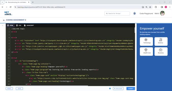 Nikhil Donthusaram on LinkedIn: #ccbp #nxtwave #html5 #css #bootstrap # ... Nikhil Donthusaram on LinkedIn: #ccbp #nxtwave #html5 #css #bootstrap # ...