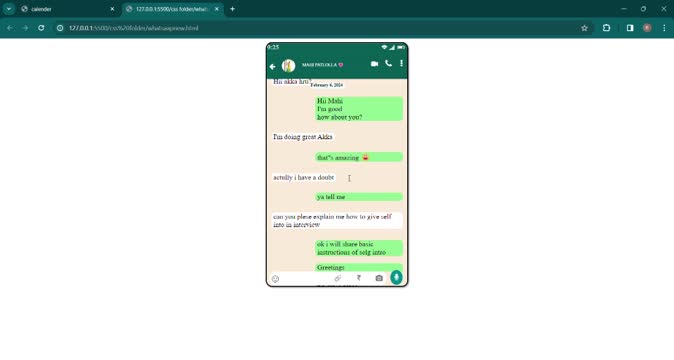 Rajeshwari Patlolla on LinkedIn: #whatsappui #html5 #css # ... Rajeshwari Patlolla on LinkedIn: #whatsappui #html5 #css # ...