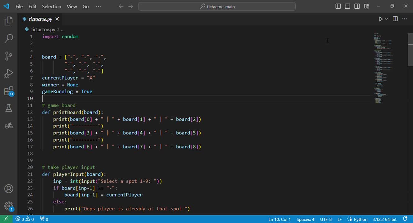 SAKSHI NAVDEKAR on LinkedIn: #python #programming #tictactoe #internpe SAKSHI NAVDEKAR on LinkedIn: #python #programming #tictactoe #internpe