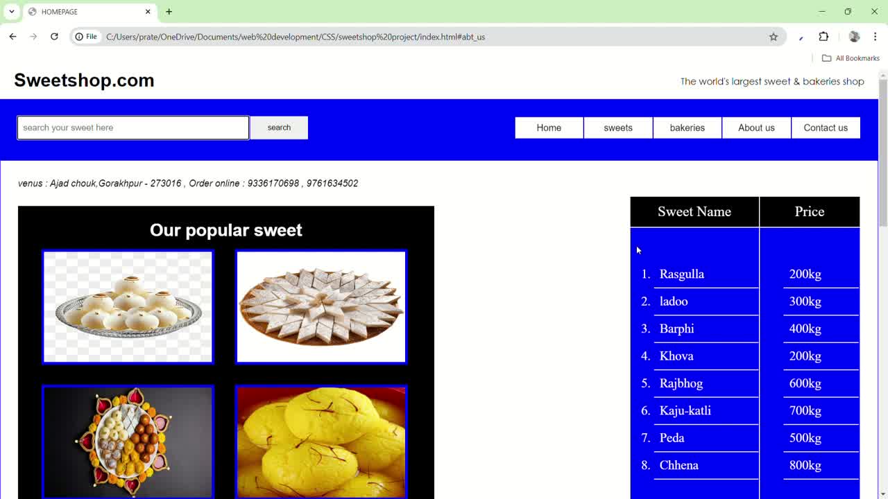 Prateek Mani Tripathi on LinkedIn: #sweetshop #webdevelopment #newproject Prateek Mani Tripathi on LinkedIn: #sweetshop #webdevelopment #newproject