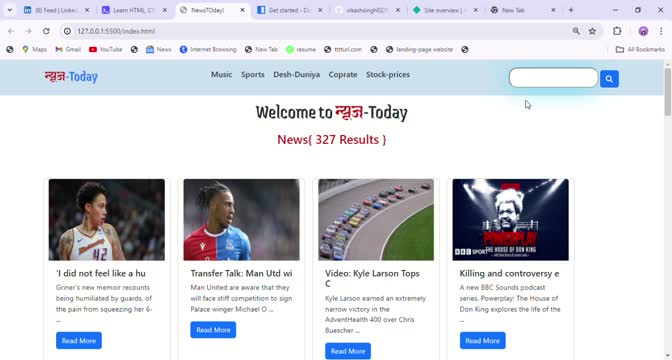 New project: News website built using HTML, CSS, BOOTSTRAP | Vikash ... New project: News website built using HTML, CSS, BOOTSTRAP | Vikash ...