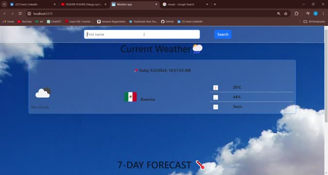 Srikanth Reddy on LinkedIn: #reactjs #weatherapp #webdevelopment # ... Srikanth Reddy on LinkedIn: #reactjs #weatherapp #webdevelopment # ...