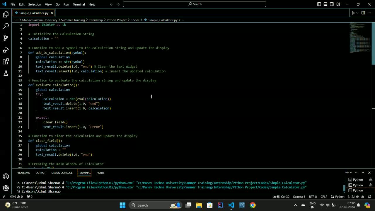 Rahul Sharma on LinkedIn: #internship #firstproject #python #coding # ... Rahul Sharma on LinkedIn: #internship #firstproject #python #coding # ...