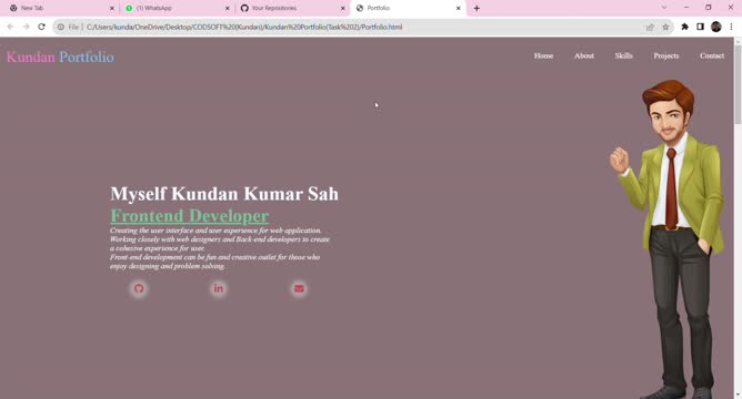 Kundan Kumar Sah on LinkedIn: #task2 #codsoft #ownportfoliowebsite # ... Kundan Kumar Sah on LinkedIn: #task2 #codsoft #ownportfoliowebsite # ...