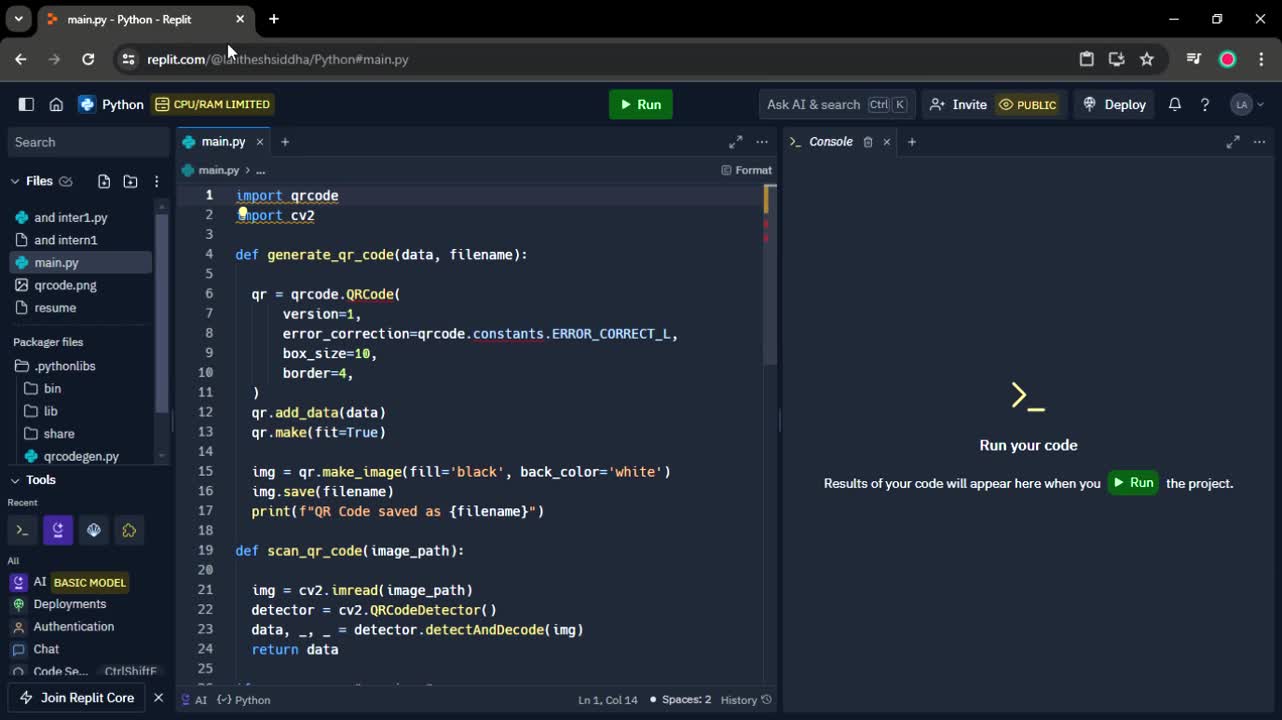 P SIDDHARTH on LinkedIn: #internship #pythonprogramming #qrcode # ... P SIDDHARTH on LinkedIn: #internship #pythonprogramming #qrcode # ...