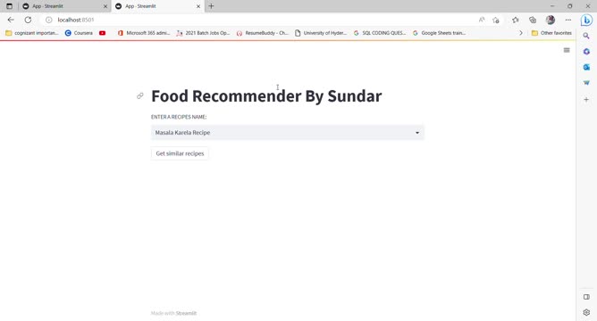 Nagasundar Chokkakula on LinkedIn: #foodrecommendation #python # ... Nagasundar Chokkakula on LinkedIn: #foodrecommendation #python # ...