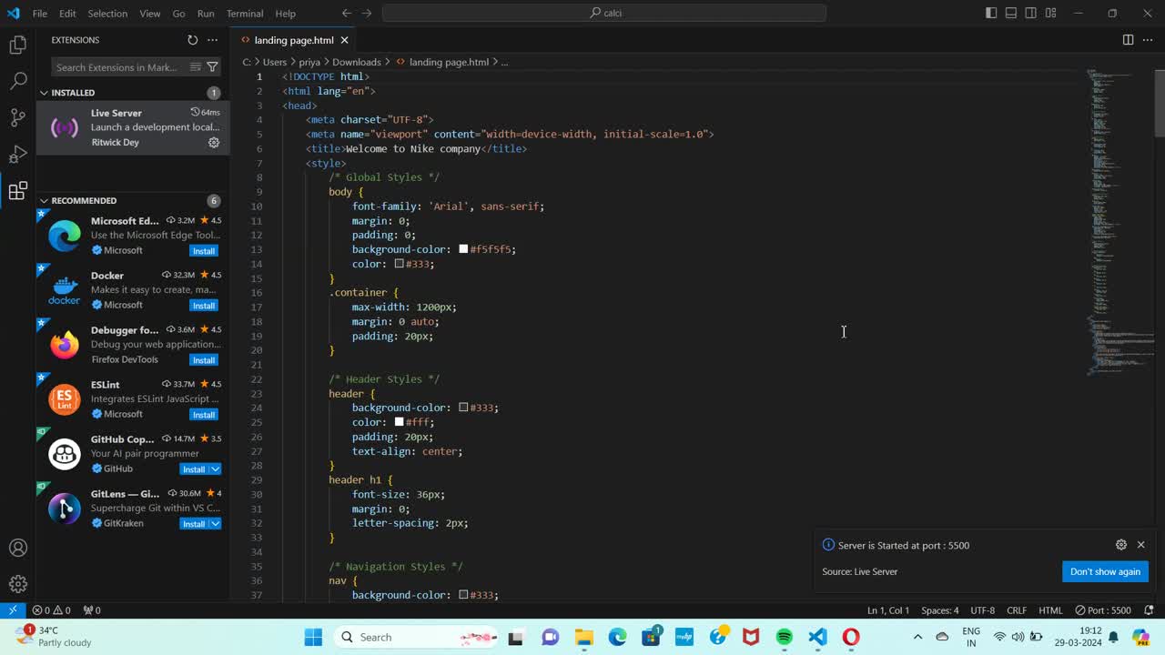 Haripriya karunakaran on LinkedIn: #html #css #webdevelopment #internship Haripriya karunakaran on LinkedIn: #html #css #webdevelopment #internship