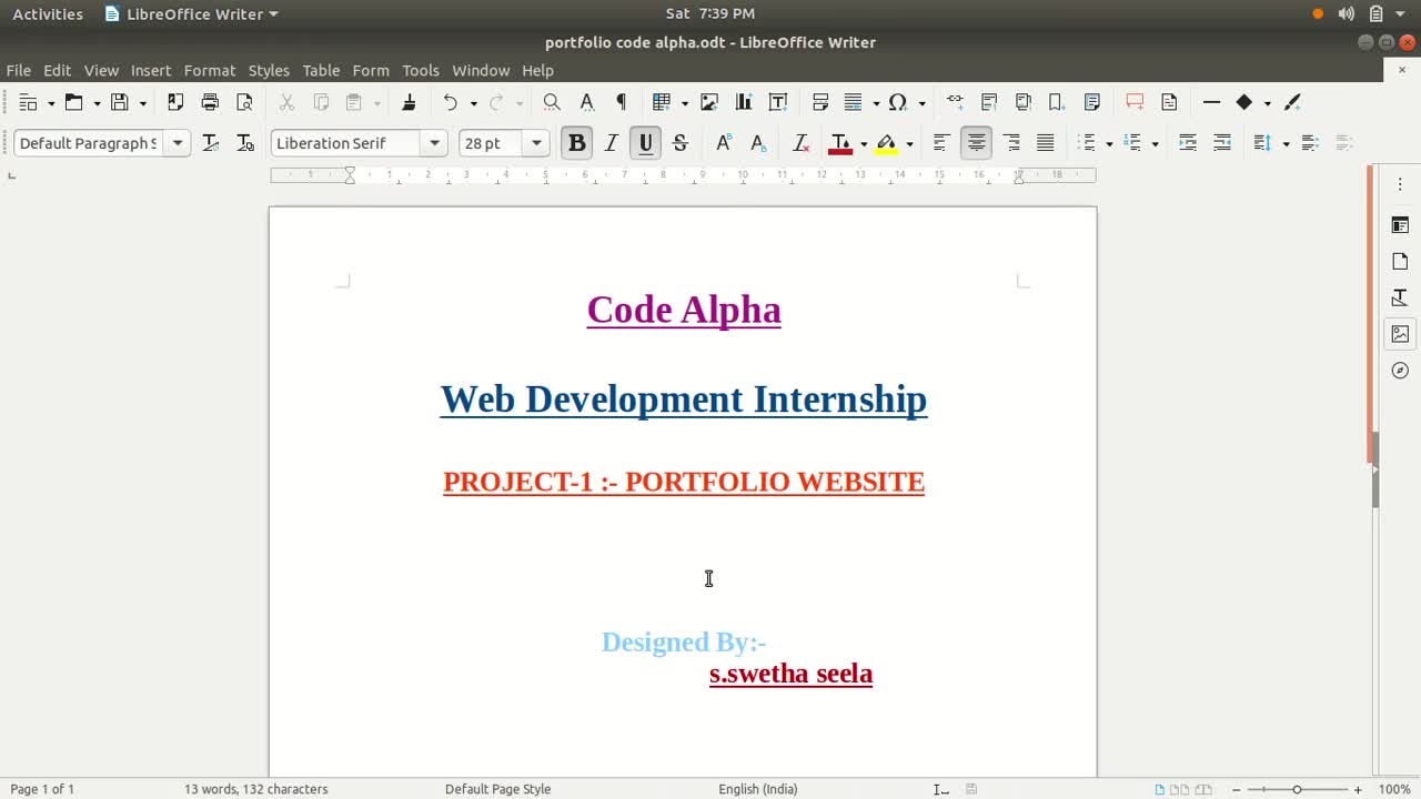 Seela Swetha on LinkedIn: #connections #codealpha #webdevelopment Seela Swetha on LinkedIn: #connections #codealpha #webdevelopment