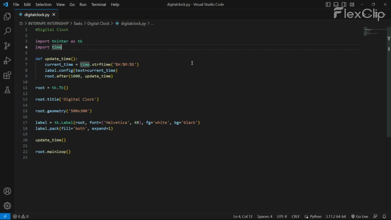 Nikhil Dhiman on LinkedIn: #python #digitalclock #internpe #intern # ... Nikhil Dhiman on LinkedIn: #python #digitalclock #internpe #intern # ...