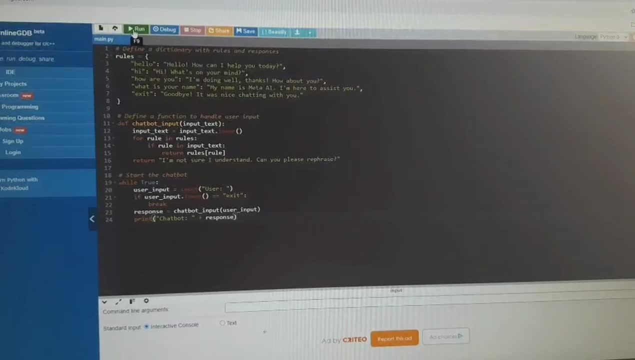 Zikra Fatima on LinkedIn: #python #chatbot #programming # ... Zikra Fatima on LinkedIn: #python #chatbot #programming # ...