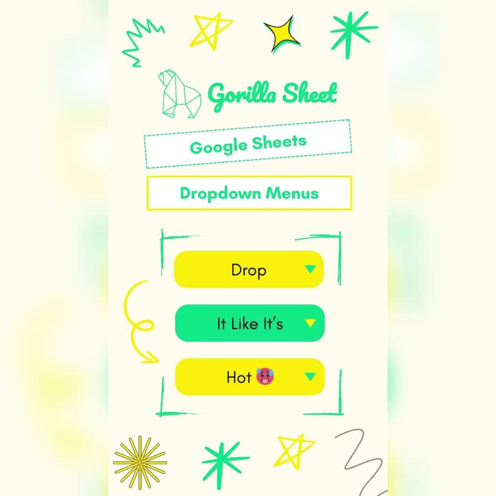 Gorilla Sheet on LinkedIn: Adding Dropdown Menus in Google Sheets 🪄 Gorilla Sheet on LinkedIn: Adding Dropdown Menus in Google Sheets 🪄