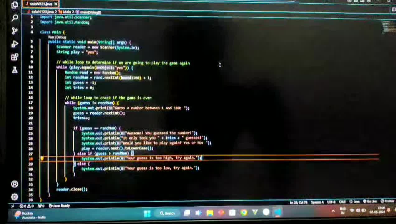Sakshi Kakde on LinkedIn: #java #programming #guessanumber #codingfun # ... Sakshi Kakde on LinkedIn: #java #programming #guessanumber #codingfun # ...