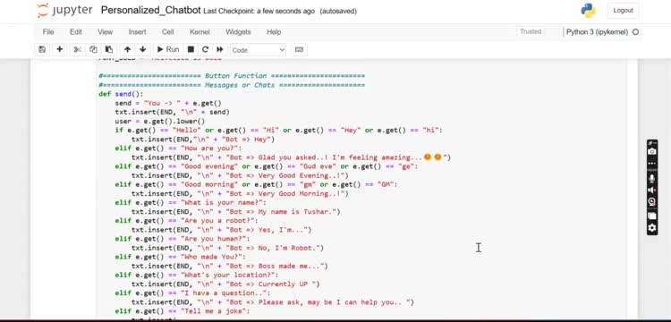 Tushar Roy on LinkedIn: #linkedinfamily #task4 #chatbot #pythonintern # ... Tushar Roy on LinkedIn: #linkedinfamily #task4 #chatbot #pythonintern # ...