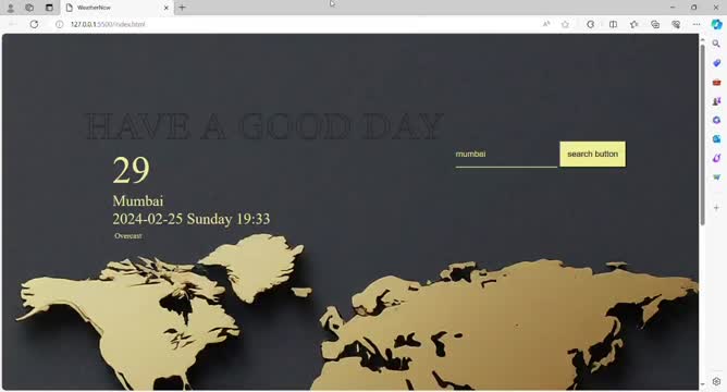 I created WeatherNow as a learning experience. Learned HTML, CSS ... I created WeatherNow as a learning experience. Learned HTML, CSS ...