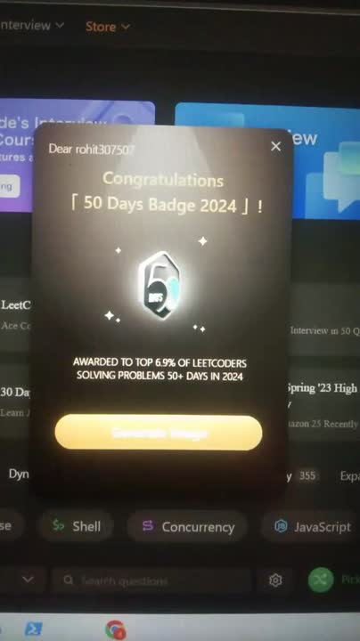Rohit Kumar on LinkedIn: Leetcode 50 days stack is completed Rohit Kumar on LinkedIn: Leetcode 50 days stack is completed