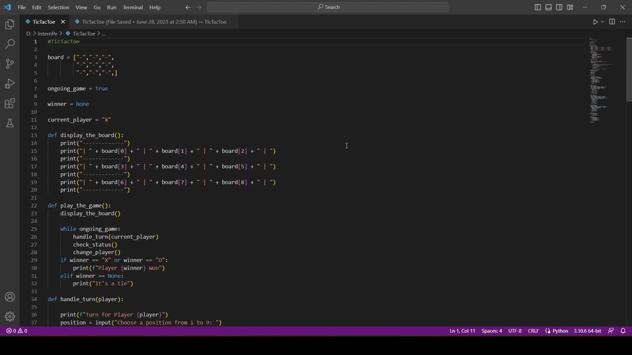 Abhijith P P on LinkedIn: Internship Project 1 : Building Tic Tac Toe ... Abhijith P P on LinkedIn: Internship Project 1 : Building Tic Tac Toe ...