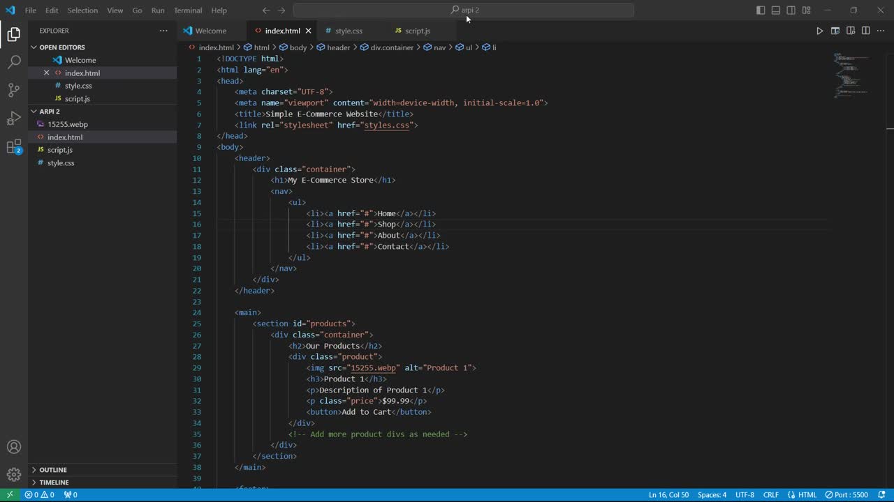 Arpita Ukey on LinkedIn: #internpe #html #website Arpita Ukey on LinkedIn: #internpe #html #website